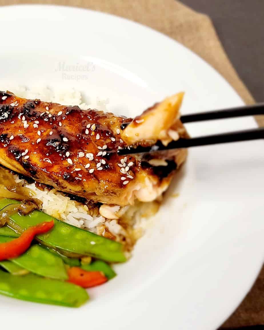 Teriyaki Salmon Rice Bowl - Maricels Recipes Home Cooking